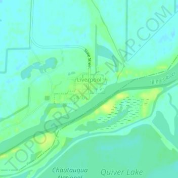 Liverpool topographic map, elevation, terrain