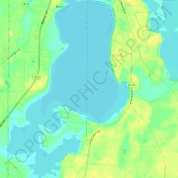 Green Lake topographic map, elevation, terrain