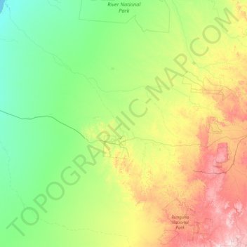 Gilbert River topographic map, elevation, terrain