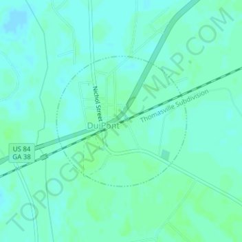 Du Pont topographic map, elevation, terrain