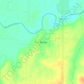 Erin Springs topographic map, elevation, terrain