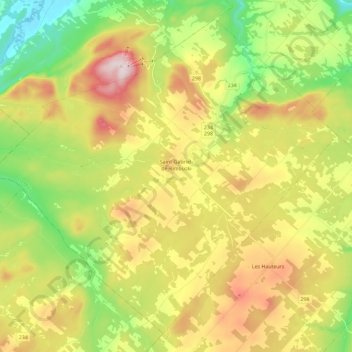 Saint-Gabriel-de-Rimouski topographic map, elevation, terrain