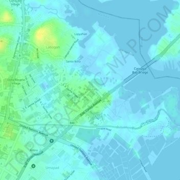 Paknaan topographic map, elevation, terrain
