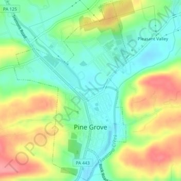 Pine Grove topographic map, elevation, terrain