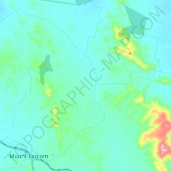 Mount Larcom topographic map, elevation, terrain