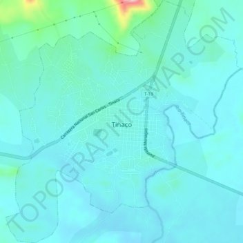 Tinaco topographic map, elevation, terrain