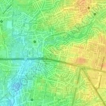 Ramon Magsaysay topographic map, elevation, terrain