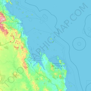 The Percy Group topographic map, elevation, terrain