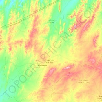 Ait Taleb topographic map, elevation, terrain