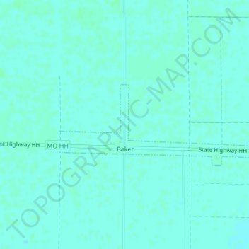 Baker topographic map, elevation, terrain