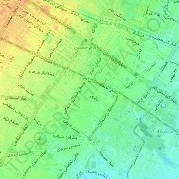 Zand topographic map, elevation, terrain