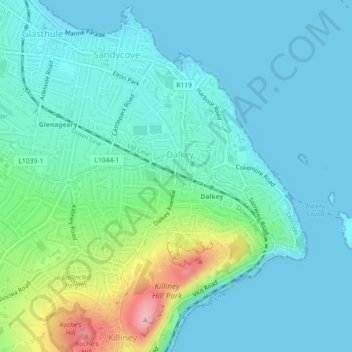 Dalkey Township 1863-1899 topographic map, elevation, terrain