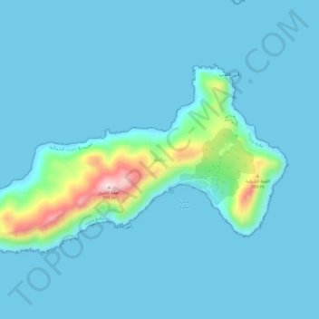 La Galite topographic map, elevation, terrain
