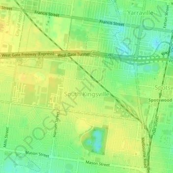 South Kingsville topographic map, elevation, terrain