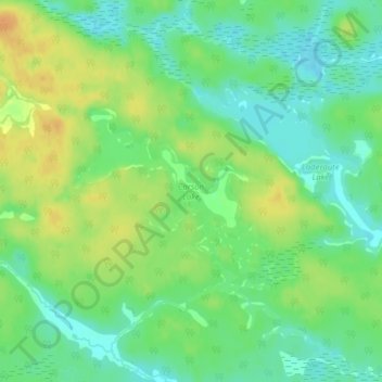 Carson Lake topographic map, elevation, terrain