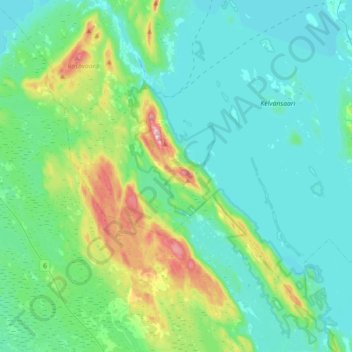 Koli National Park topographic map, elevation, terrain
