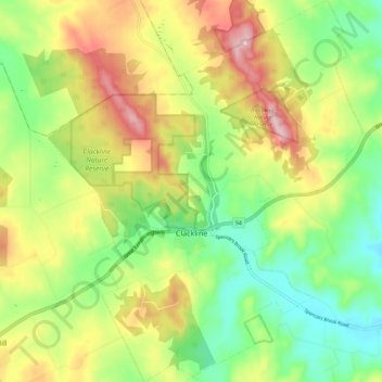 Clackline topographic map, elevation, terrain