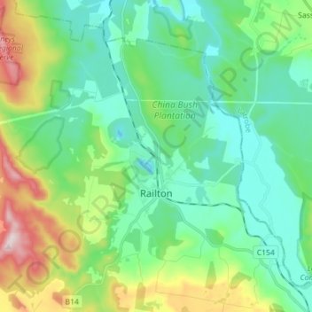 Railton topographic map, elevation, terrain