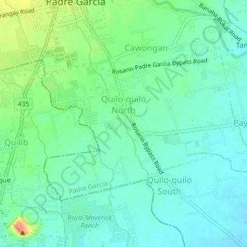 Quilo-quilo North topographic map, elevation, terrain
