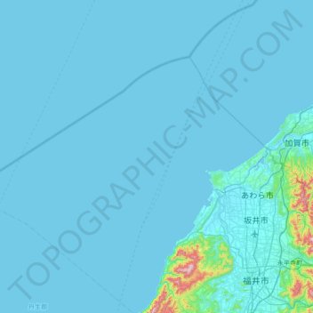 Sakai topographic map, elevation, terrain