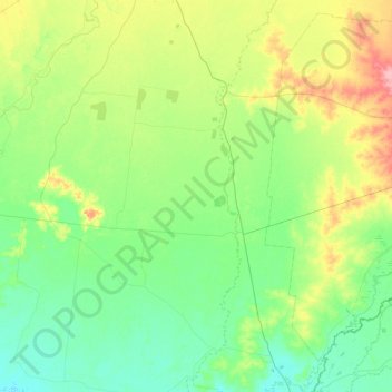 Thallon topographic map, elevation, terrain