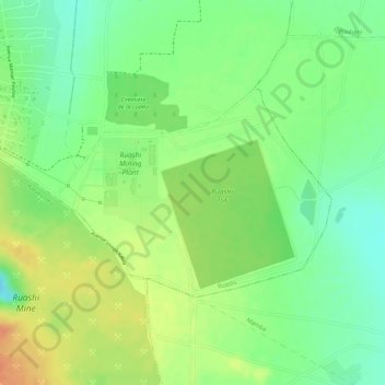 Kasenga topographic map, elevation, terrain