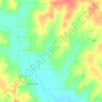 Brooksville topographic map, elevation, terrain