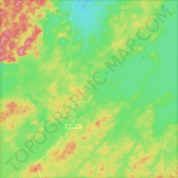 Tikal National Park topographic map, elevation, terrain