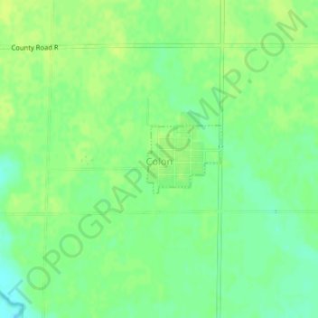 Colon topographic map, elevation, terrain