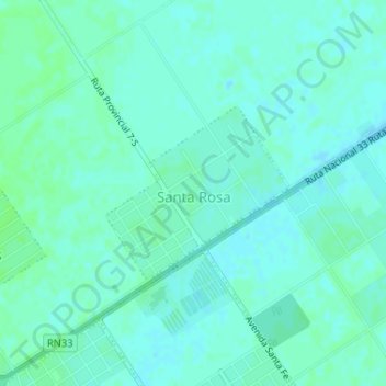 Santa Rosa topographic map, elevation, terrain