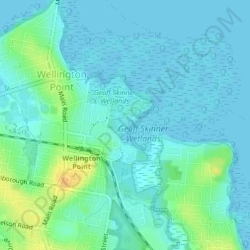 Geoff Skinner Wetlands topographic map, elevation, terrain