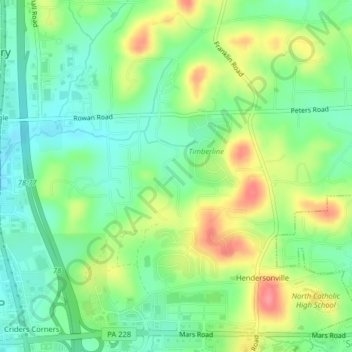 Fox Run topographic map, elevation, terrain