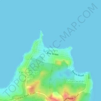 Balcolyn topographic map, elevation, terrain