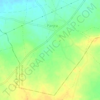 Panjra topographic map, elevation, terrain