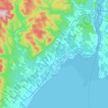 Maria topographic map, elevation, terrain