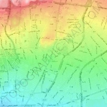 District 7 topographic map, elevation, terrain
