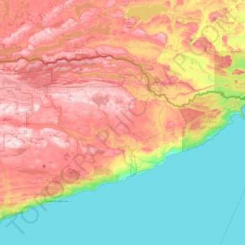 East Cook topographic map, elevation, terrain