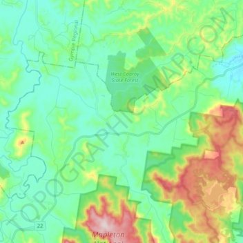 Belli Park topographic map, elevation, terrain