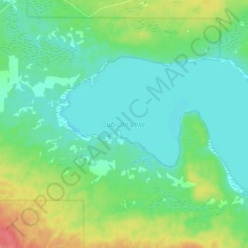 Lubicon Lake topographic map, elevation, terrain