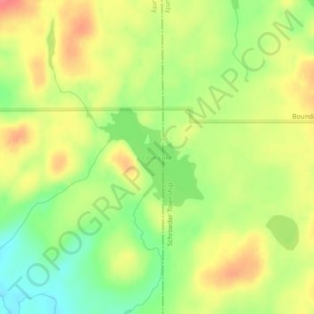 Cook Lake topographic map, elevation, terrain