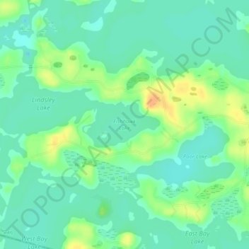Fishhawk Lake topographic map, elevation, terrain