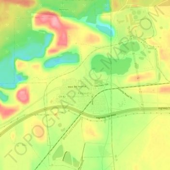 Keewatin topographic map, elevation, terrain
