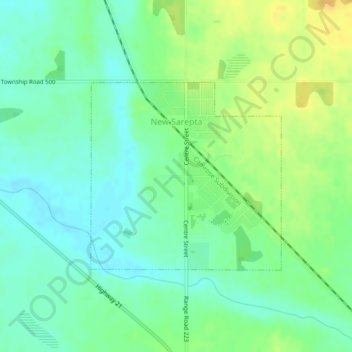 Hamlet of New Sarepta topographic map, elevation, terrain