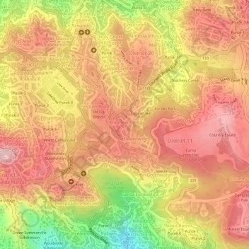 Engineers Hill topographic map, elevation, terrain