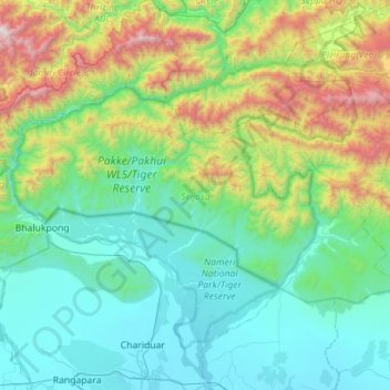 Seijosa topographic map, elevation, terrain