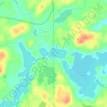 Kingfisher Lake topographic map, elevation, terrain