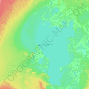 Lake Claire topographic map, elevation, terrain