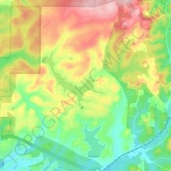 Treasure Lake topographic map, elevation, terrain