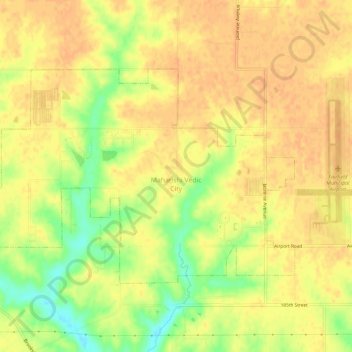 Maharishi Vedic City topographic map, elevation, terrain