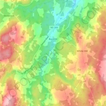 Rocklin topographic map, elevation, terrain